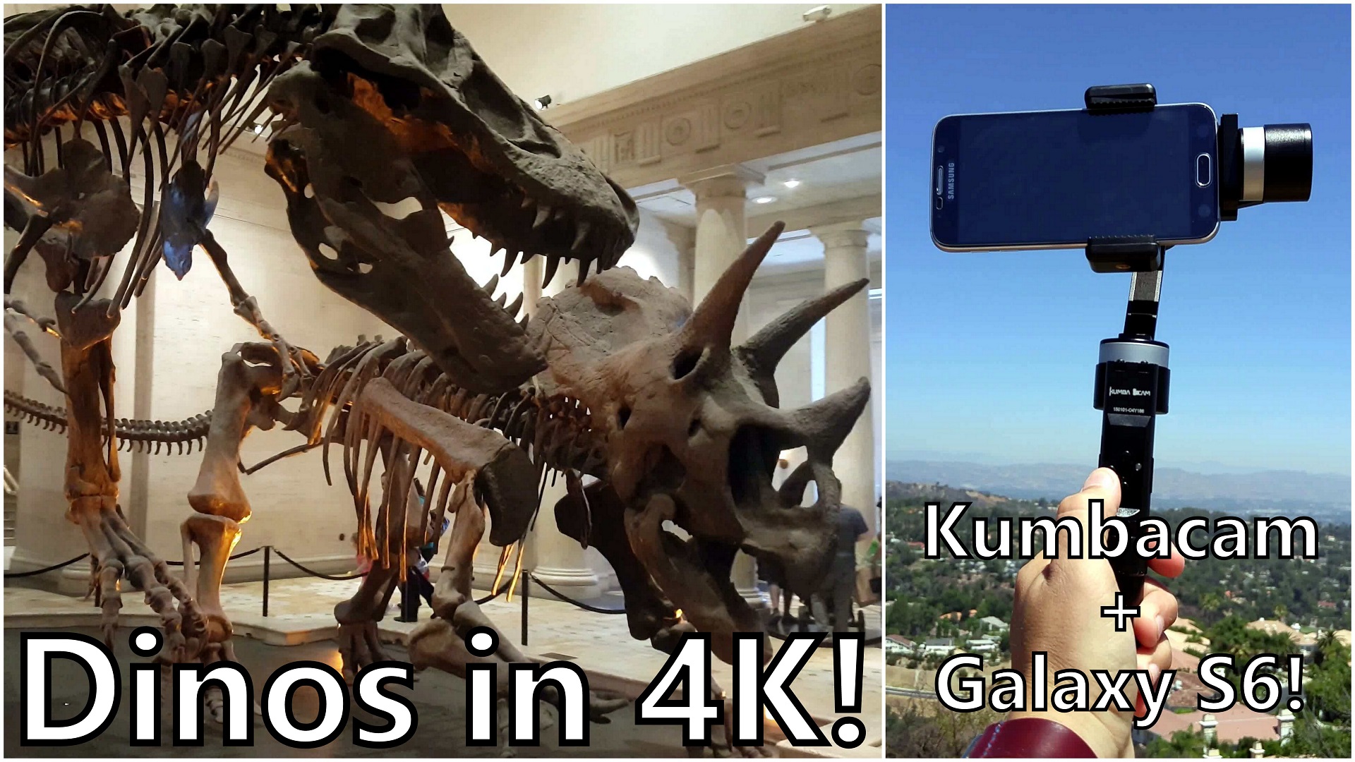 DINOSAURS in 4K! LA Natural History Museum (Shot on Galaxy S6 with ...